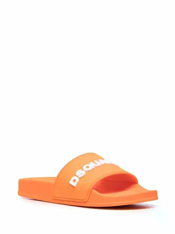 Dsquared2 Appliqué-logo Slides - Orange