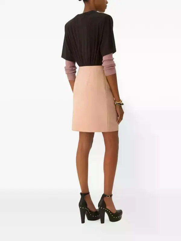 Chloé Vertical Stitching Mini Skirt - Neutrals