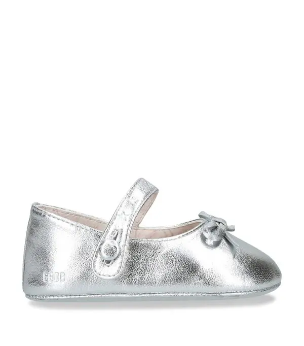 GOLDEN GOOSE Sofi Metallic Leather Ballerina Flats