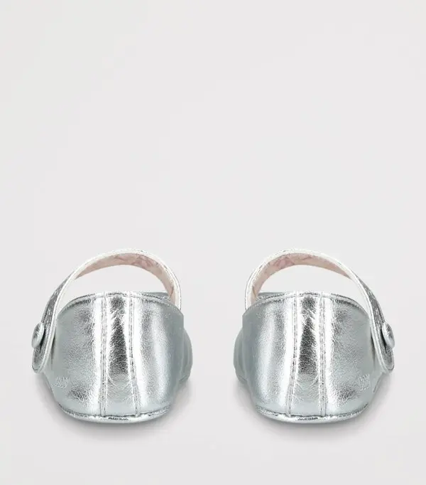 GOLDEN GOOSE Sofi Metallic Leather Ballerina Flats