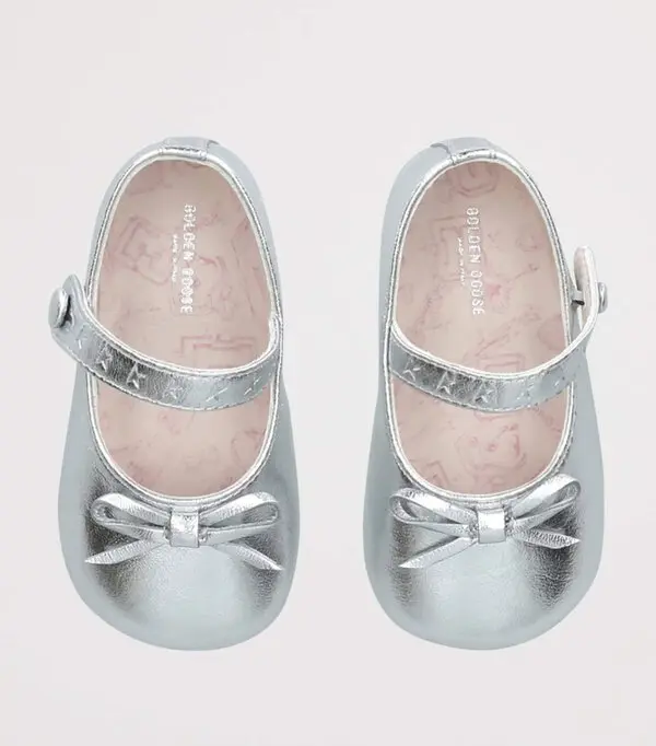 GOLDEN GOOSE Sofi Metallic Leather Ballerina Flats