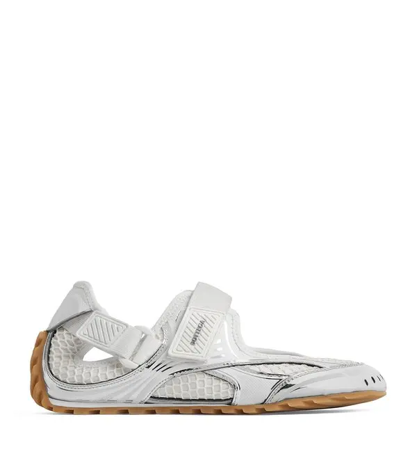 Bottega Veneta Paneled Mary Jane Sneakers - Silver