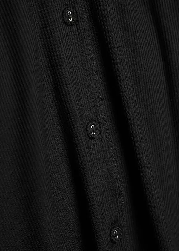 SKIMS Ribbed Stretch-modal Pyjama Set - Black