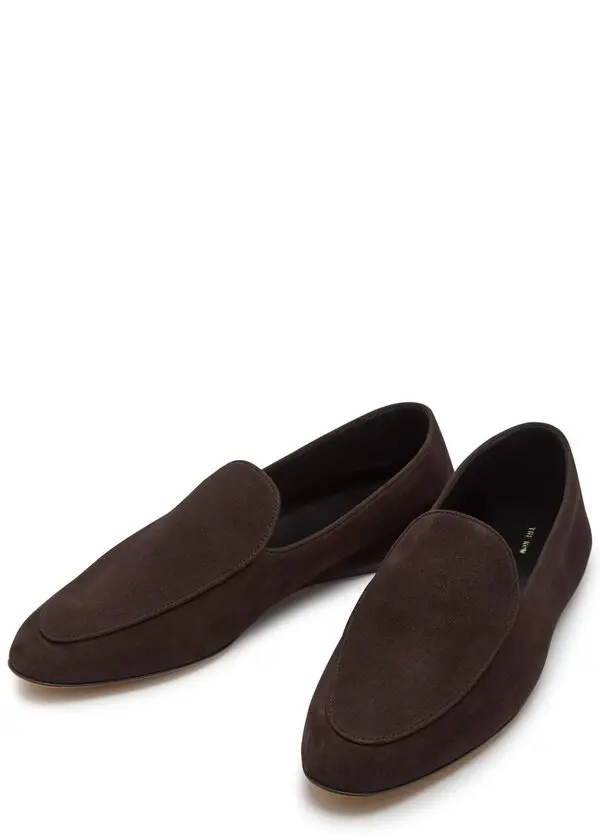 THE ROW Suede Loafers - Brown