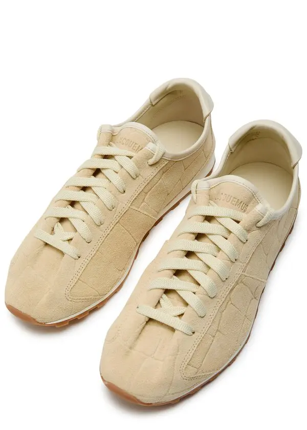 Jacquemus Les Tennis Textured Suede Sneakers - Ivory