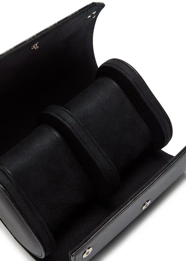AU DEPART Printed Leather Watch Case