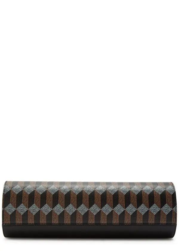 AU DEPART Printed Leather Watch Case