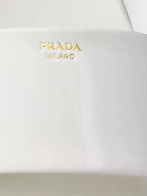 Prada Patent Leather Slides With Monoblock Rubber Sole
