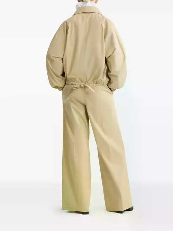 PATOU Zipped Collared Bomber Jacket - Neutrals