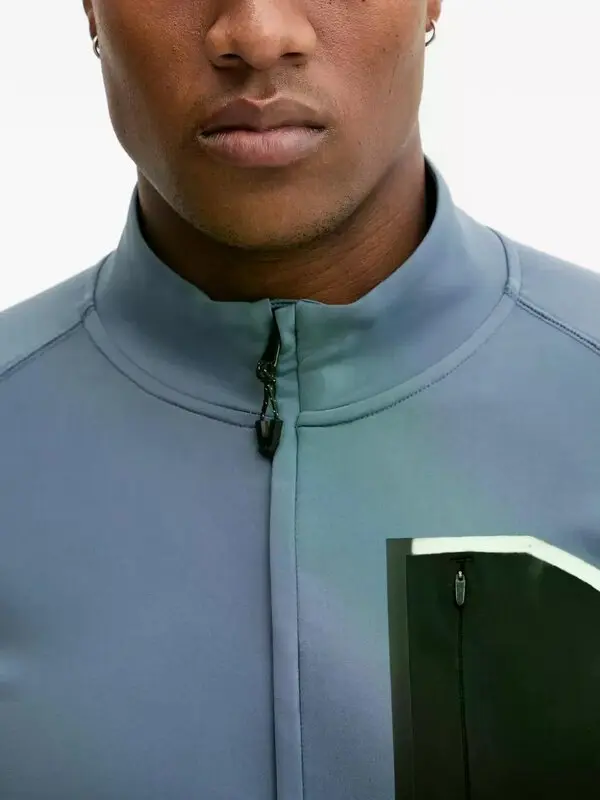 EA7 Zip-up Chest-pocket Sweatshirt