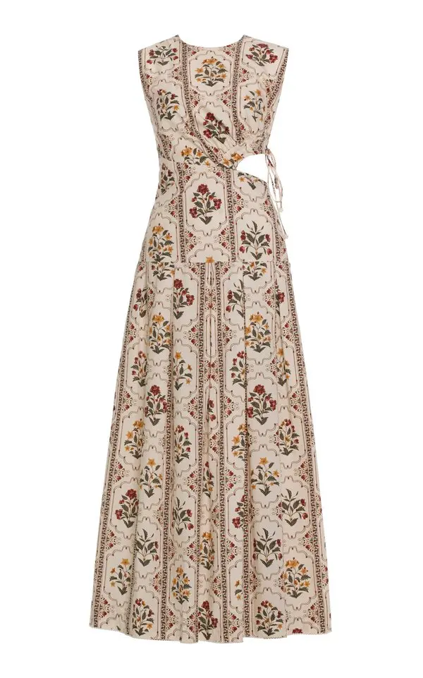 Agua Bendita Otono Cutout Midi Dress - Multi