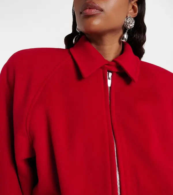Magda Butrym Wool Bomber Jacket - Red