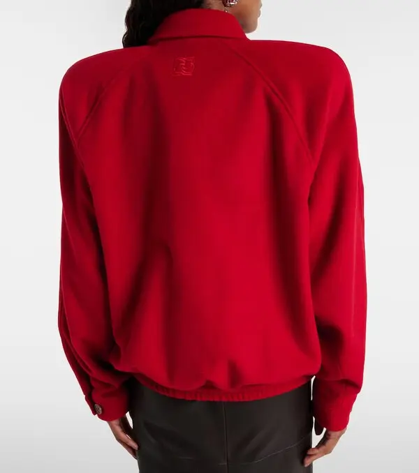 Magda Butrym Wool Bomber Jacket - Red