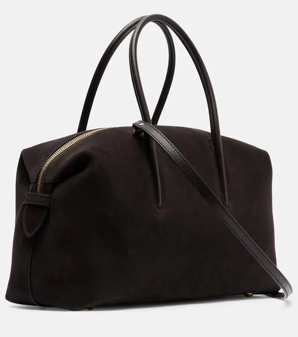 DEMELLIER Stockholm Midi Suede Top Handle Bag - Brown