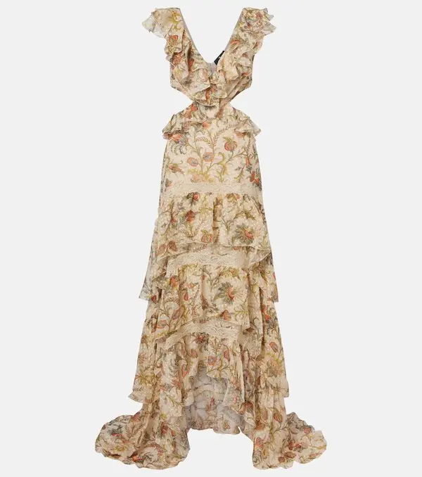 Etro Printed Silk-blend Maxi Dress - Multicoloured