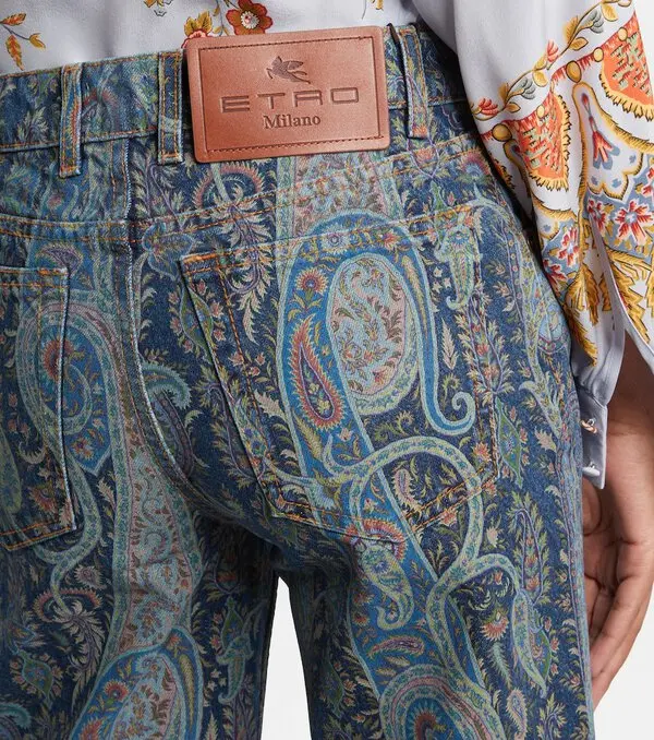 Etro Printed Flared Jeans