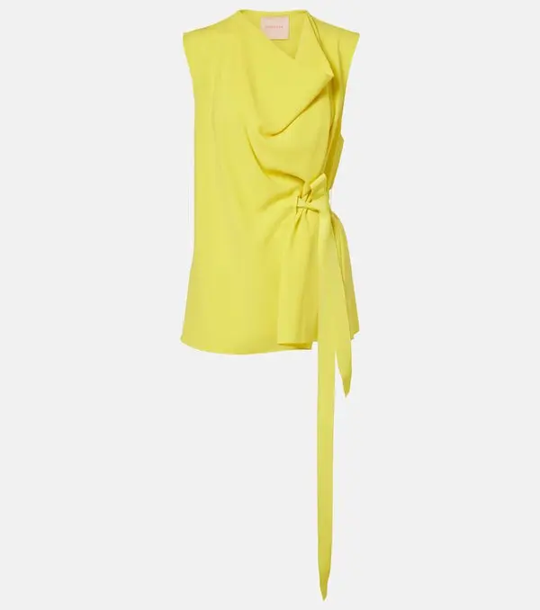 ROKSANDA Rua Draped Top With Detachable Belt - Yellow