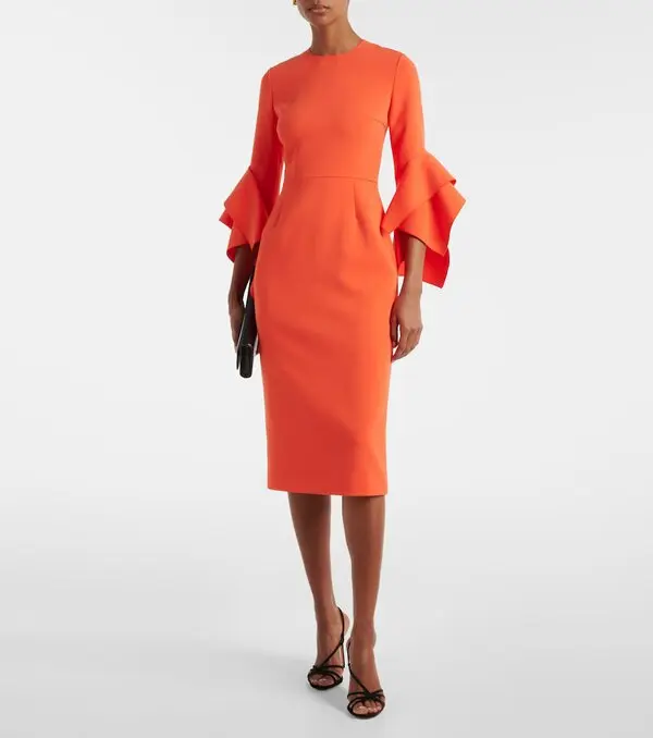 ROKSANDA Ruffled Midi Dress In Venetian