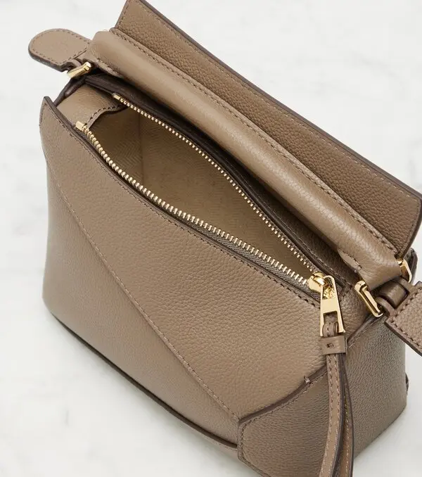 Loewe Puzzle Edge Mini Top-handle Bag - Brown