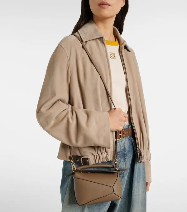 Loewe Puzzle Edge Mini Top-handle Bag - Brown