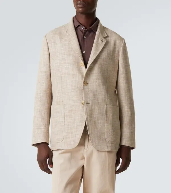 Canali Cotton, Wool, And Silk Blazer