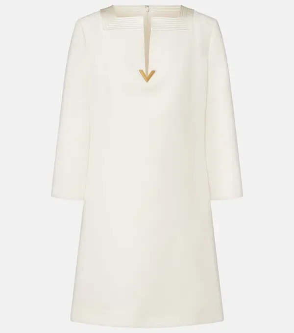 Valentino Garavani Crepe Couture Vgold Mini Dress