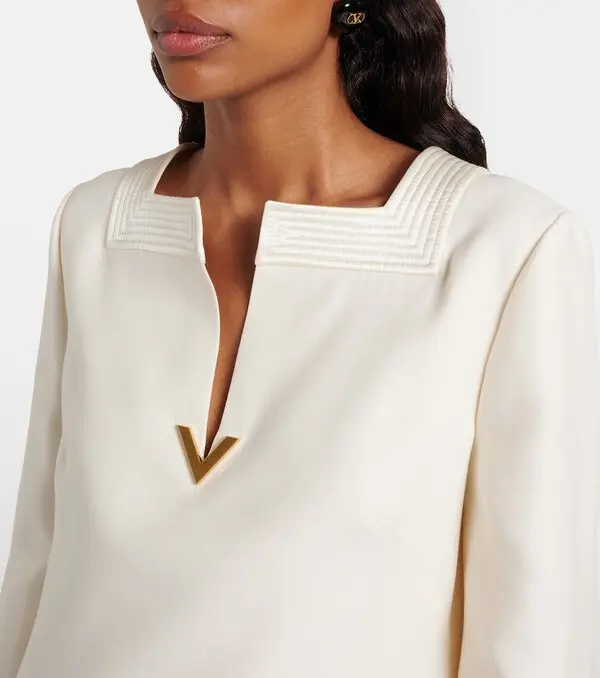Valentino Garavani Crepe Couture Vgold Mini Dress
