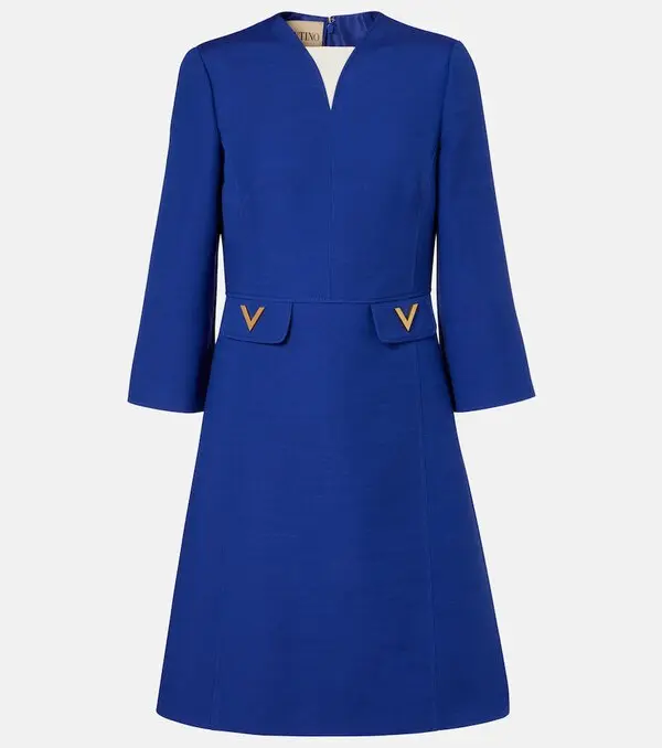Valentino Garavani Crepe Couture Mini Dress - Blue