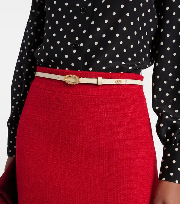 Valentino Garavani Embellished Leather Belt