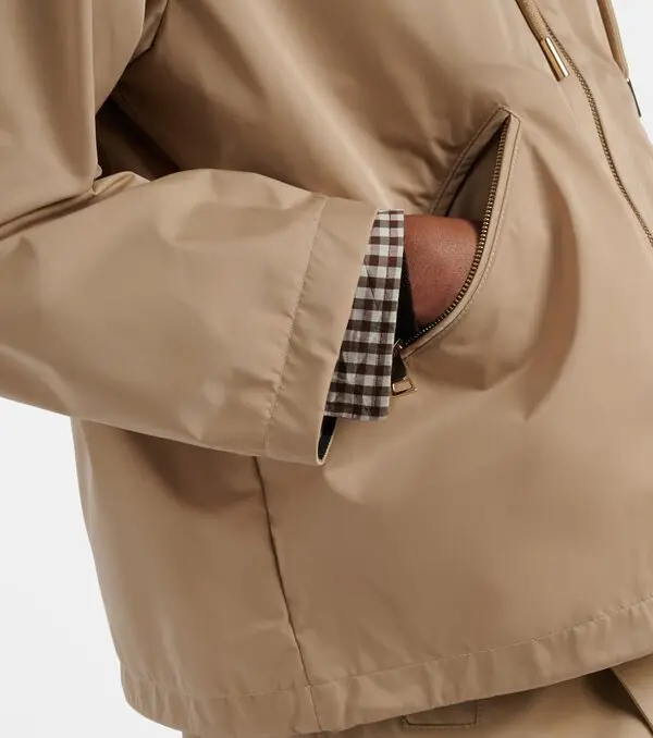 Moncler Cassiopea Gabardine Jacket - Beige