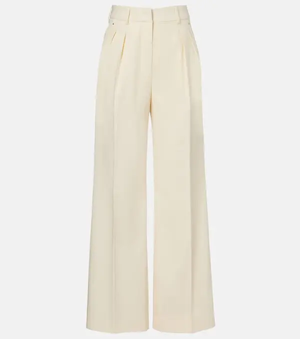Moncler Wide-leg Cotton Trousers