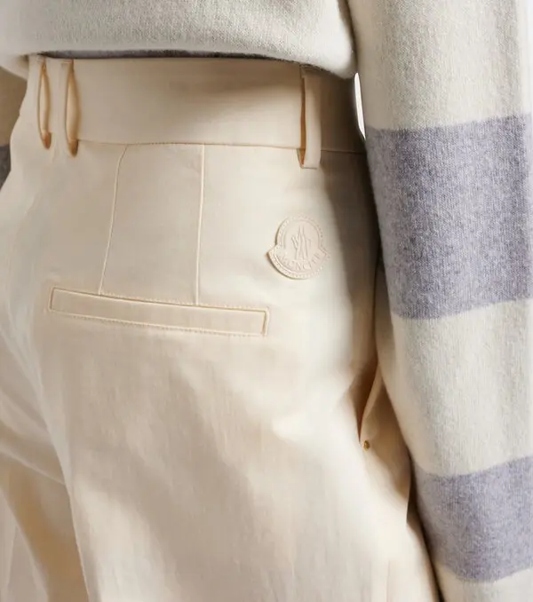 Moncler Wide-leg Cotton Trousers