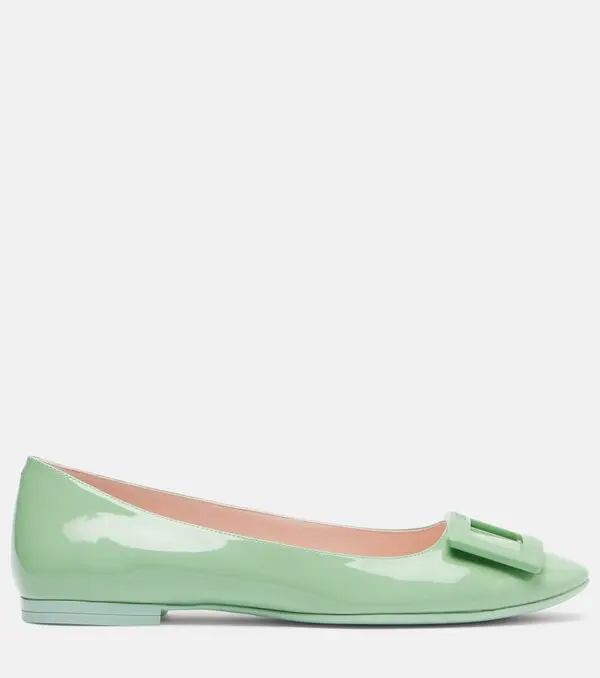 ROGER VIVIER Gommettine Patent Leather Ballet Flats