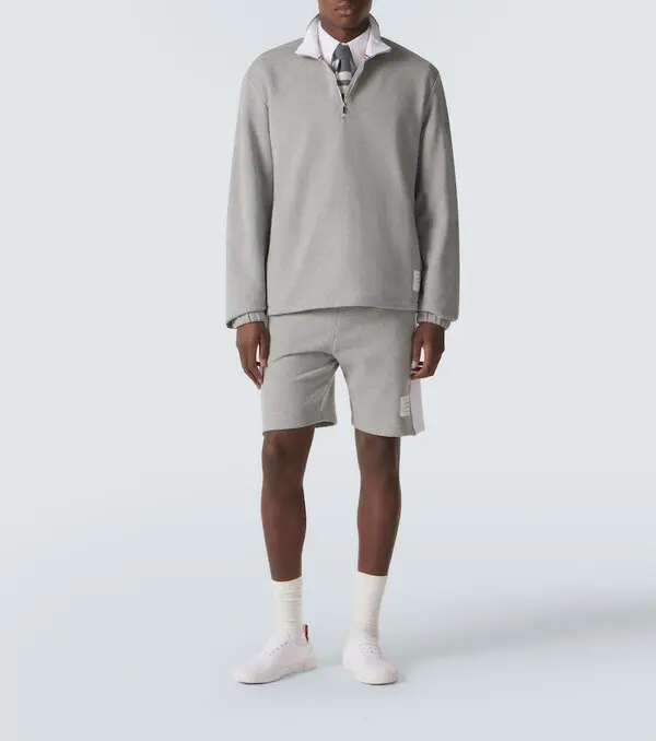 Thom Browne 4-bar Cotton Jersey Shorts