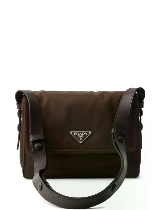 Prada Traveller Padded Shoulder Bag - Brown