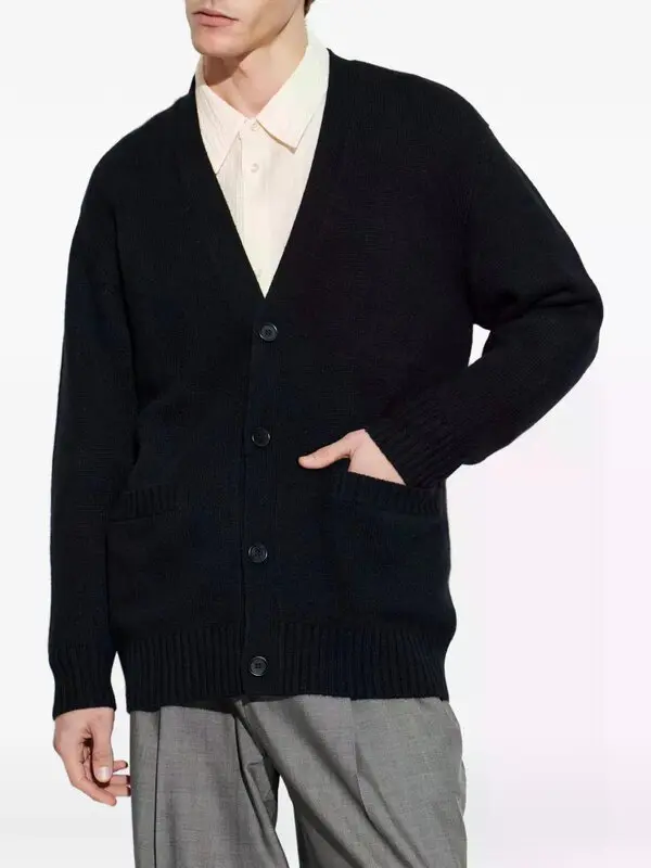 LISA YANG Wilson Pocket Button Cardigan - Black