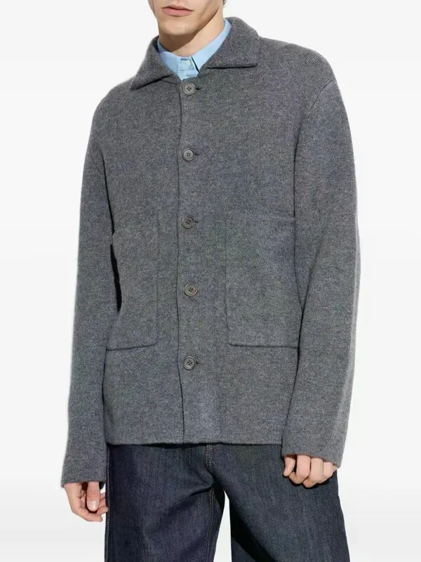 LISA YANG Patch-pocket Cardigan - Grey