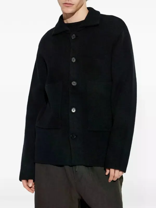 LISA YANG Button-fastening Collared Cardigan - Black