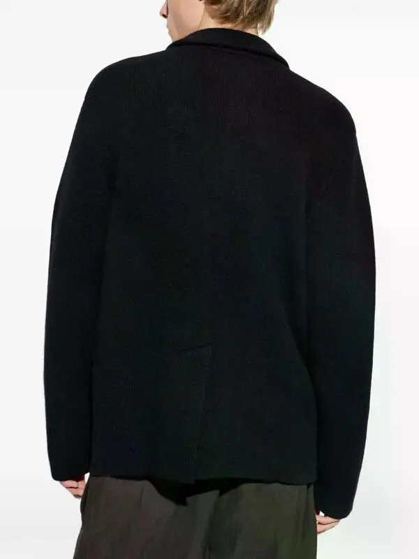 LISA YANG Button-fastening Collared Cardigan - Black