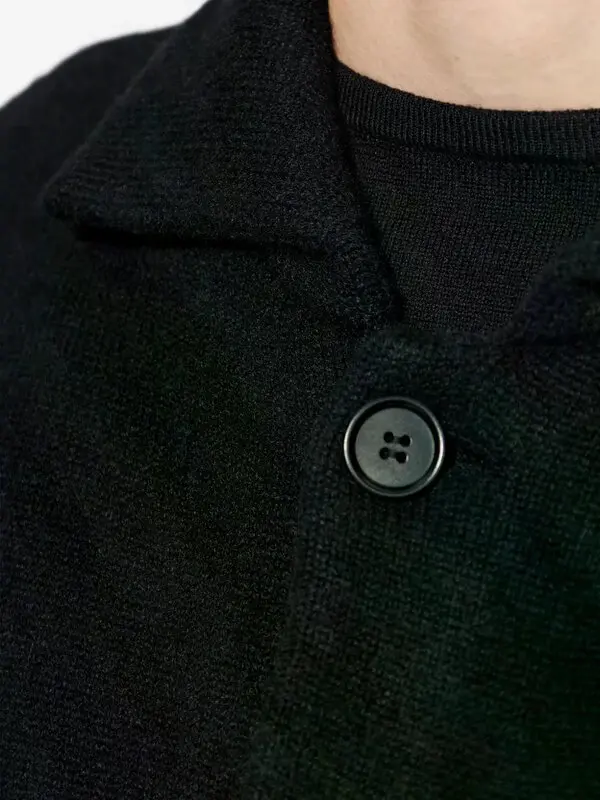 LISA YANG Button-fastening Collared Cardigan - Black