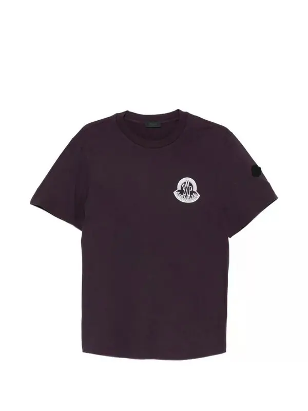 Moncler Logo-patch T-shirt - Purple