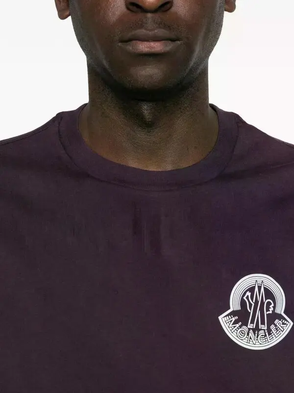 Moncler Logo-patch T-shirt - Purple