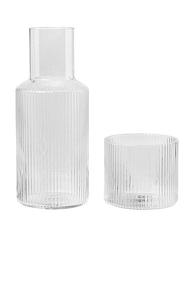 FERM LIVING Ripple Small Carafe Set - Clear