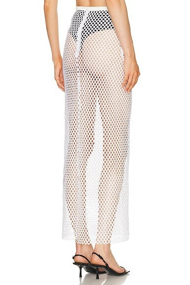 SEV Sequin Embellished Mesh Maxi Skirt