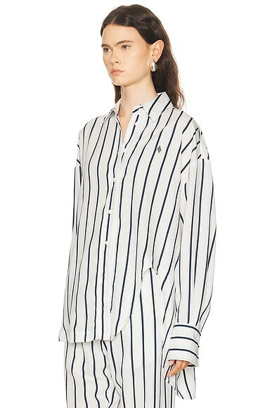 Attico Striped Button Down Shirt