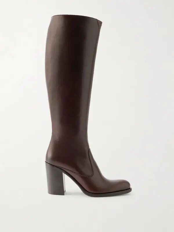 Chloé Phoenix Leather Knee Boots - Brown