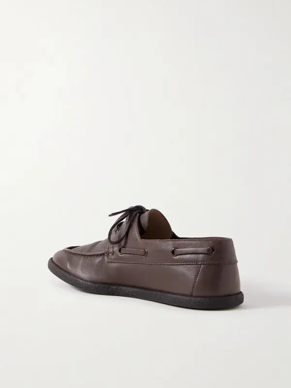 THE ROW Novus Sailor Leather Loafers - Brown