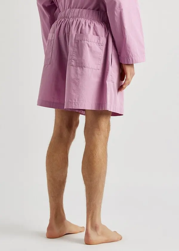 TEKLA Poplin Pajama Shorts - Pink