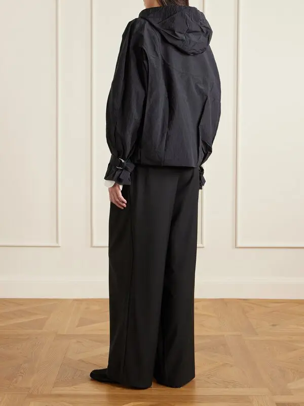 Co Embellished Recycled-shell Half-zip Hooded Jacket