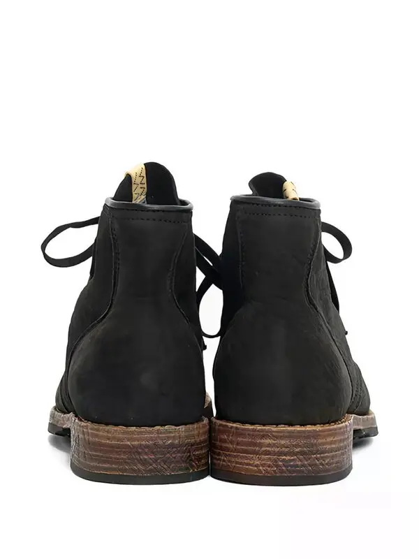 Visvim Round-toe Lace-up Boots With Gold-tone Eyelets